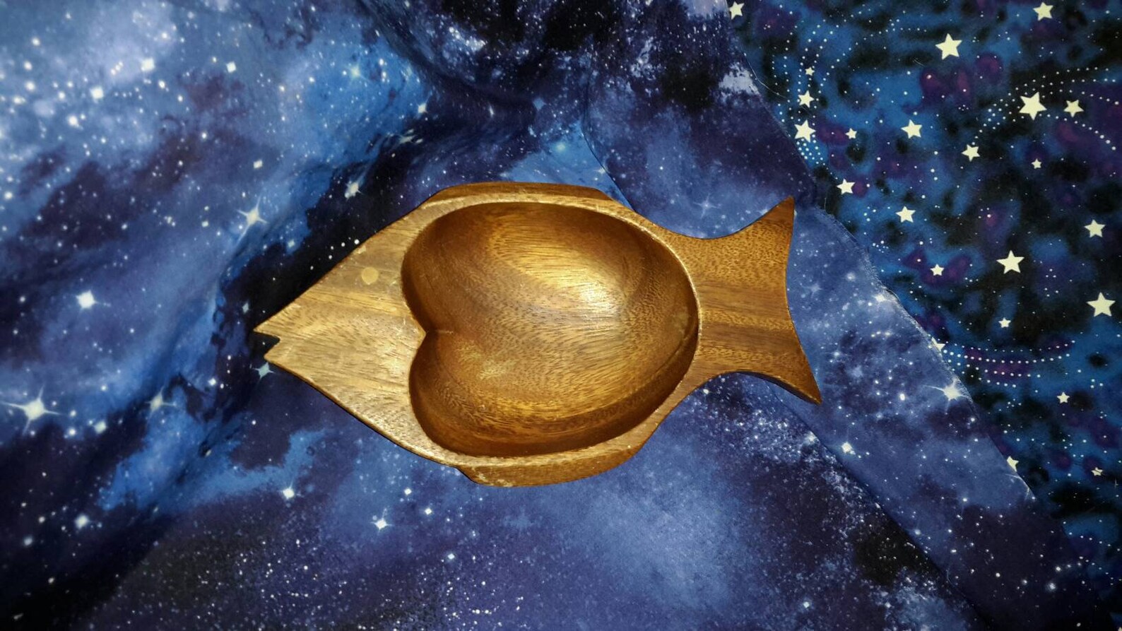 Wood Fish Serving Bowl Carved Vintage Collectible Find by ...