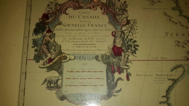 Antique Map French Canada 1780 Penn Prints NY Early Century | Etsy