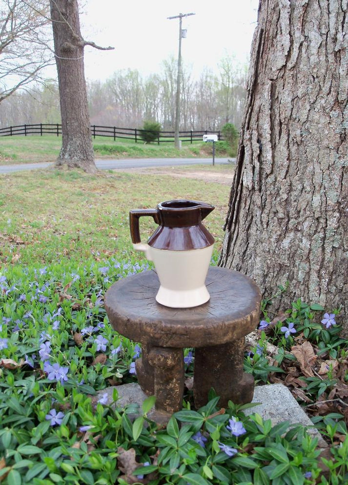 Mccoy Pitcher Numbered Two Tone Pottery Mid Century Farm | Etsy