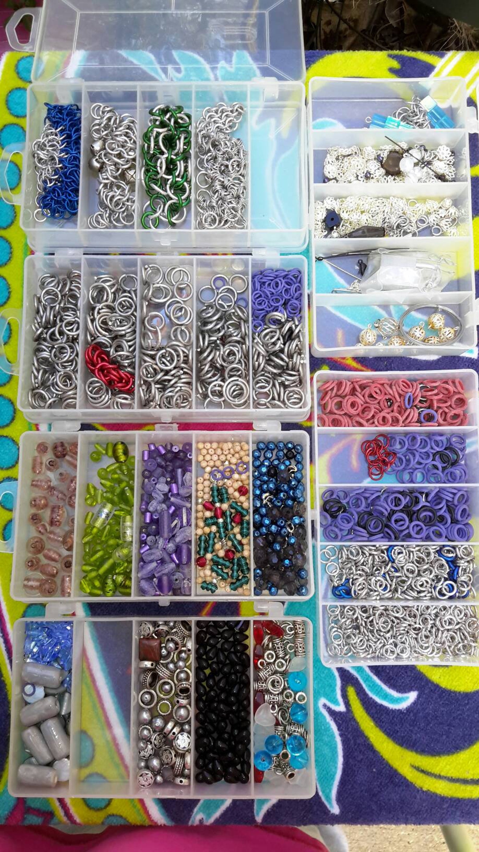 Beads & Chain Links Lot of 6 Chests Jewelry Supply Craft Findings Find ...