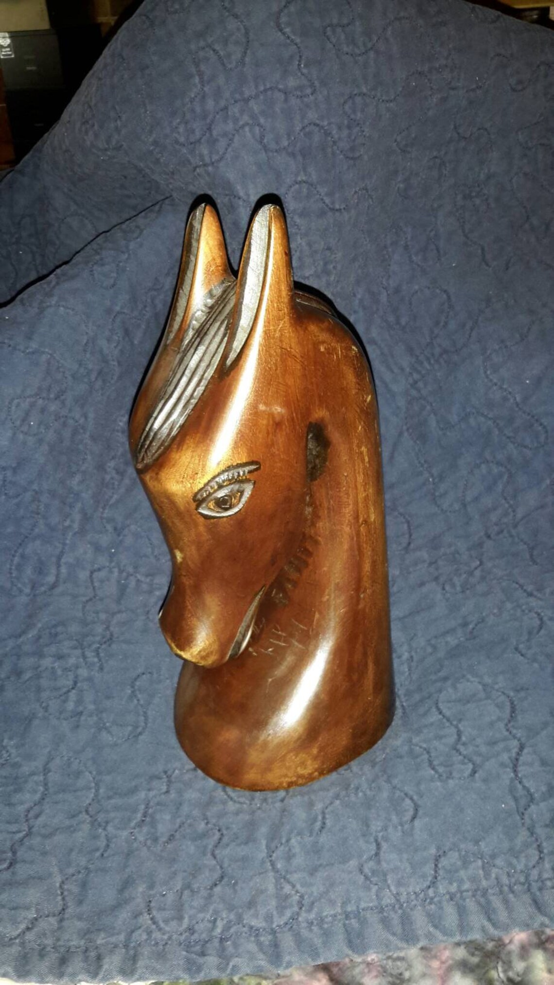 Horse Statue Bust Treen Modern Art Sculpture Equine Interior - Etsy