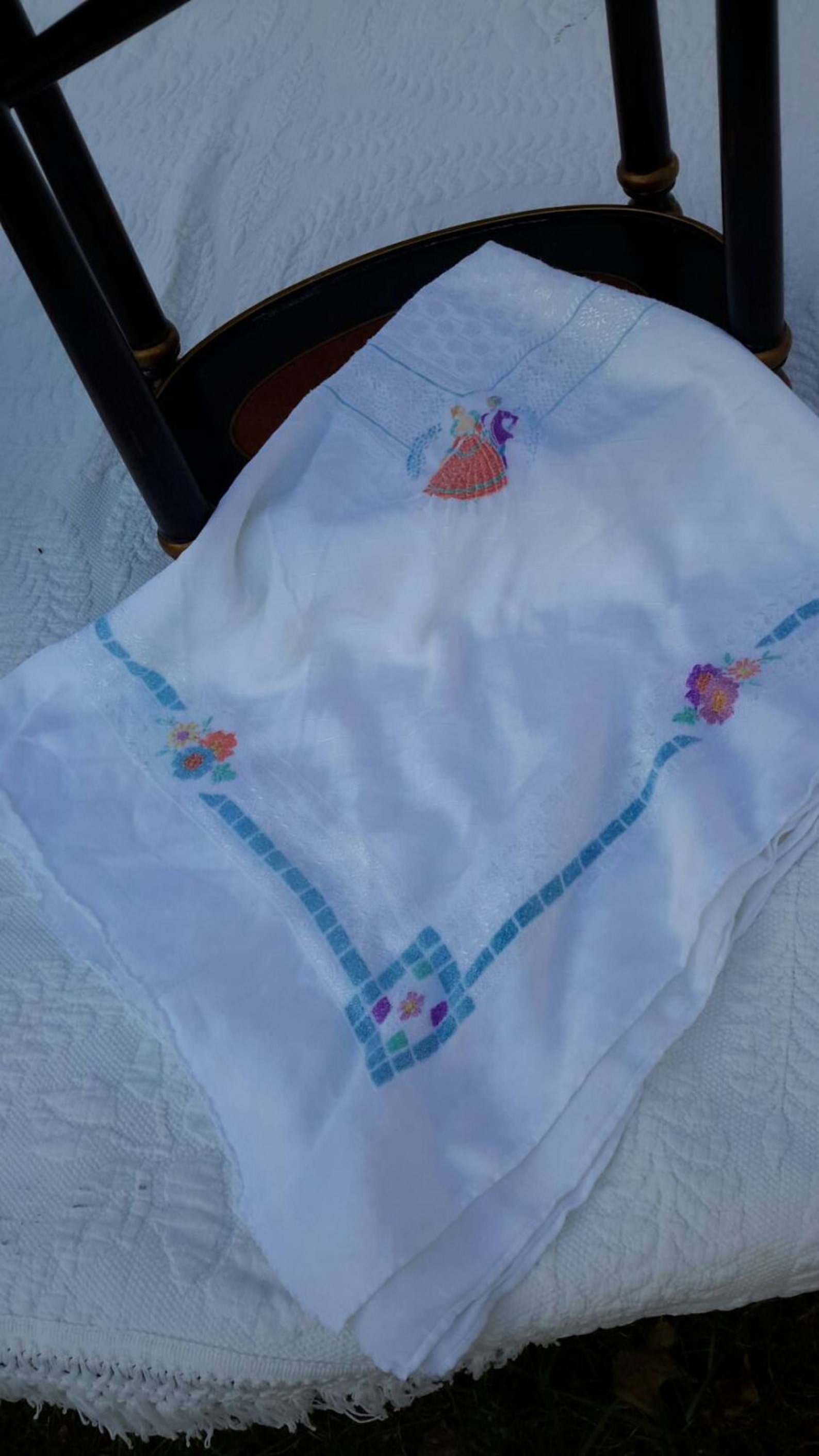 Southern Belle Tablecloth Finest Damask Jacquard Silvery White | Etsy