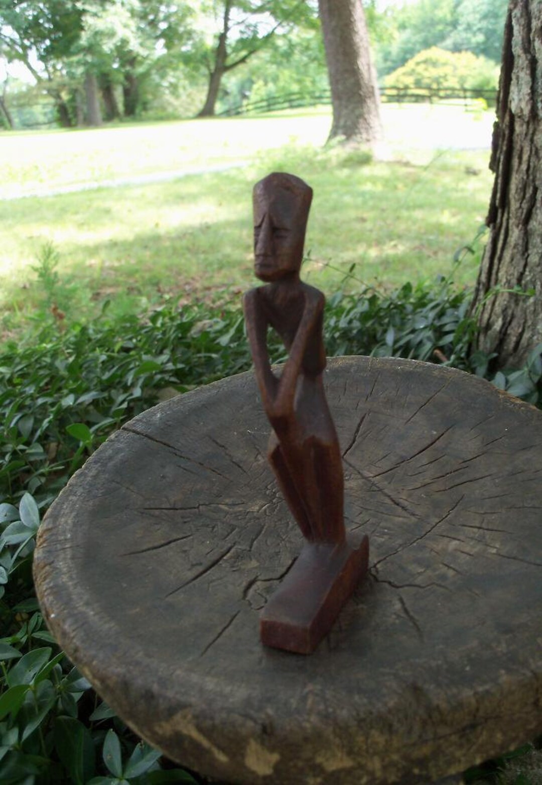 Egyptian Treen Art Wooden Statue African Hand Carved Shelf - Etsy