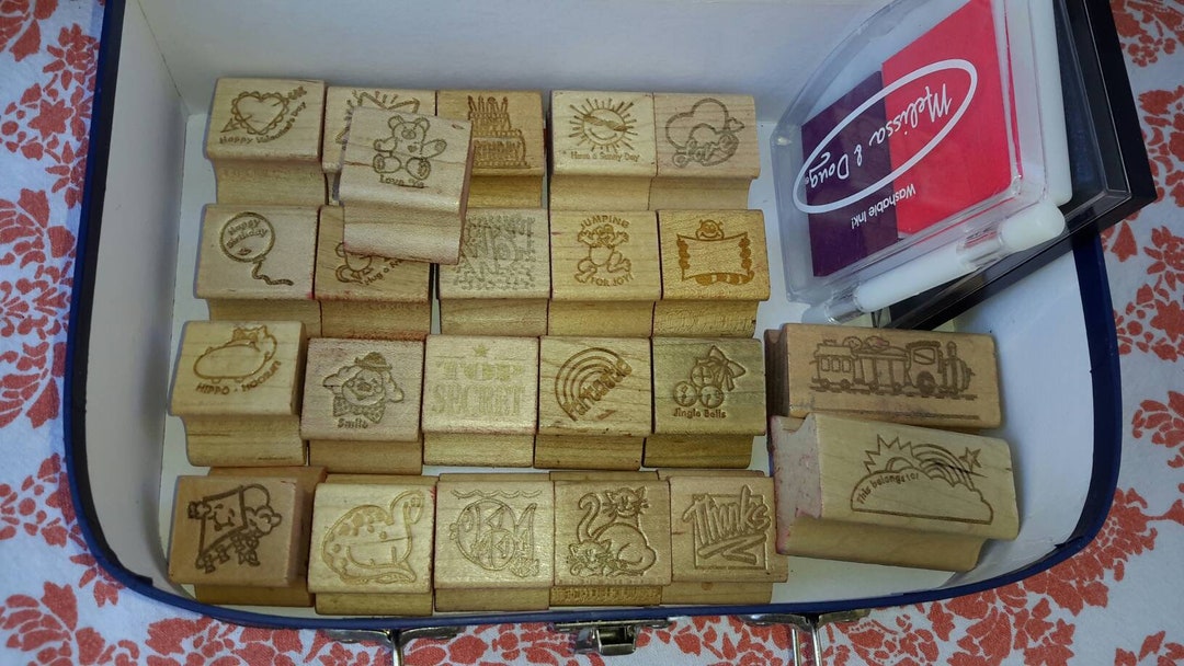 Stamp Block Children's Starter Set in Indigo Suitcase Arts and Crafts ...