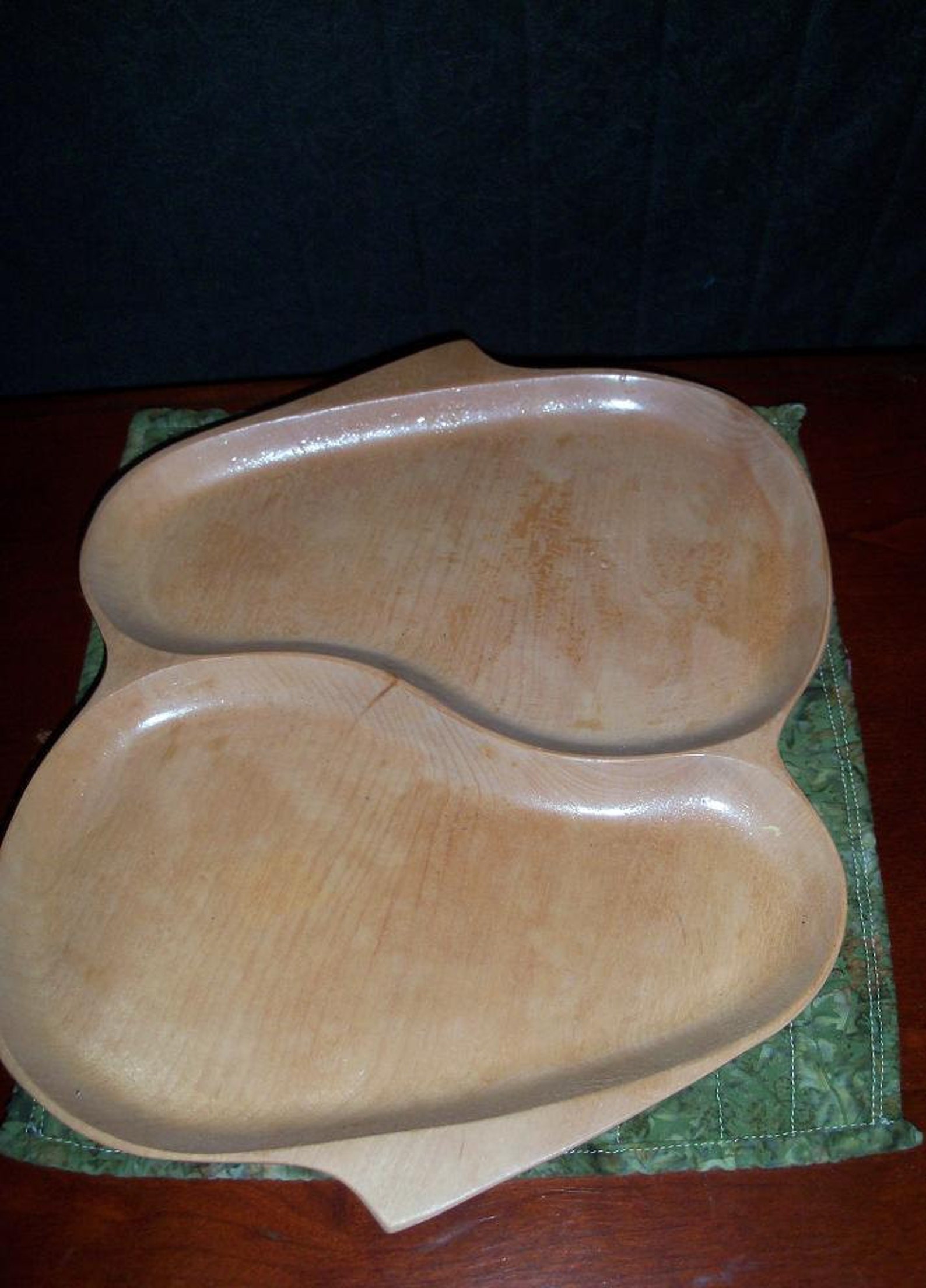 Dish Treen Blond Wooden Japanese Two Sided for Serving Pear Inspired by ...