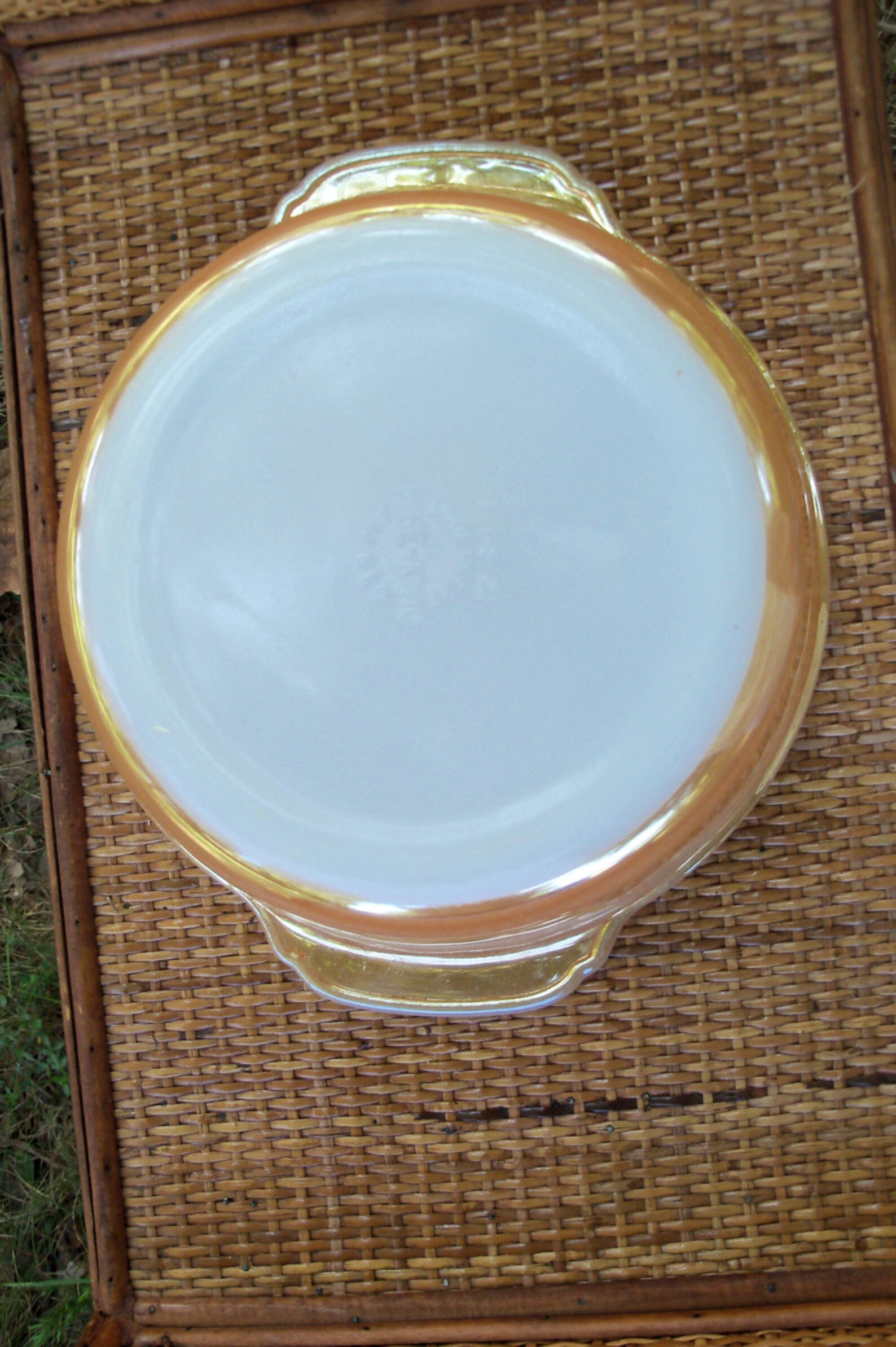Fire King Lusterware Casserole Reverse Logo Mid Century Kitchen Serving ...