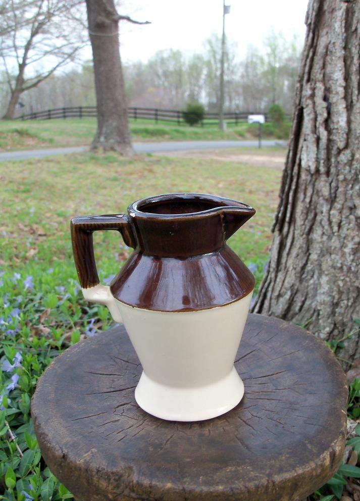 McCoy Pitcher Numbered Two Tone Pottery Mid Century Farm | Etsy