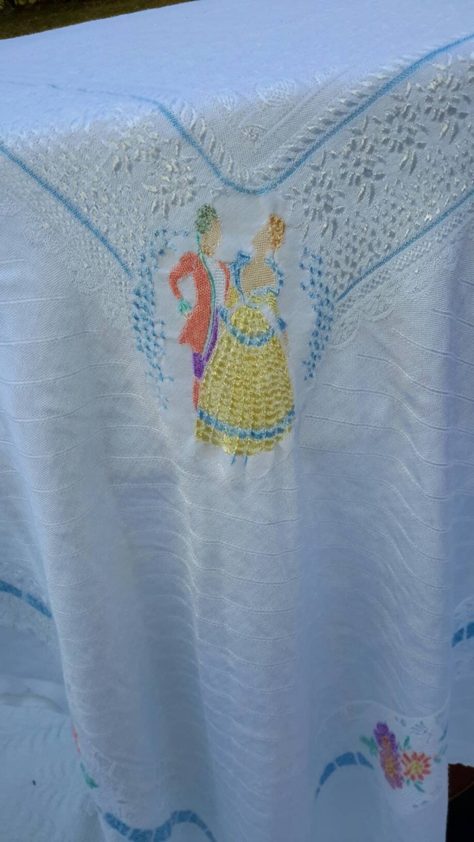 Southern Belle Tablecloth Finest Damask Jacquard Silvery White | Etsy