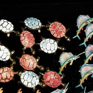 Jewelry Pin Mini Sea Creatures Fish Animals Turtle Multiple Sets Great ...
