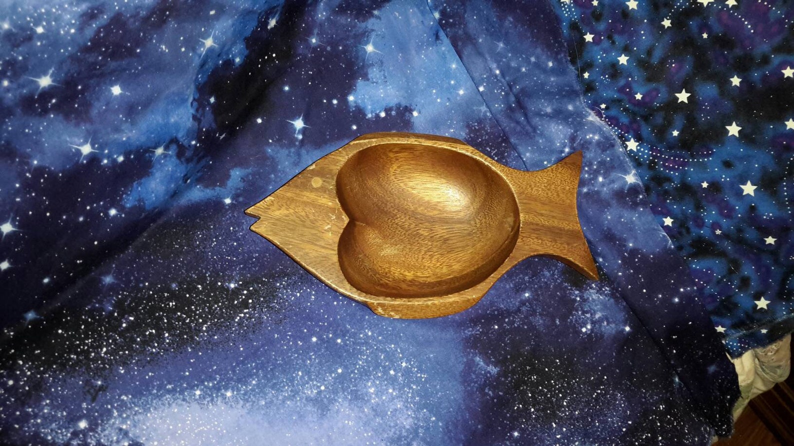 Wood Fish Serving Bowl Carved Vintage Collectible Find by ...