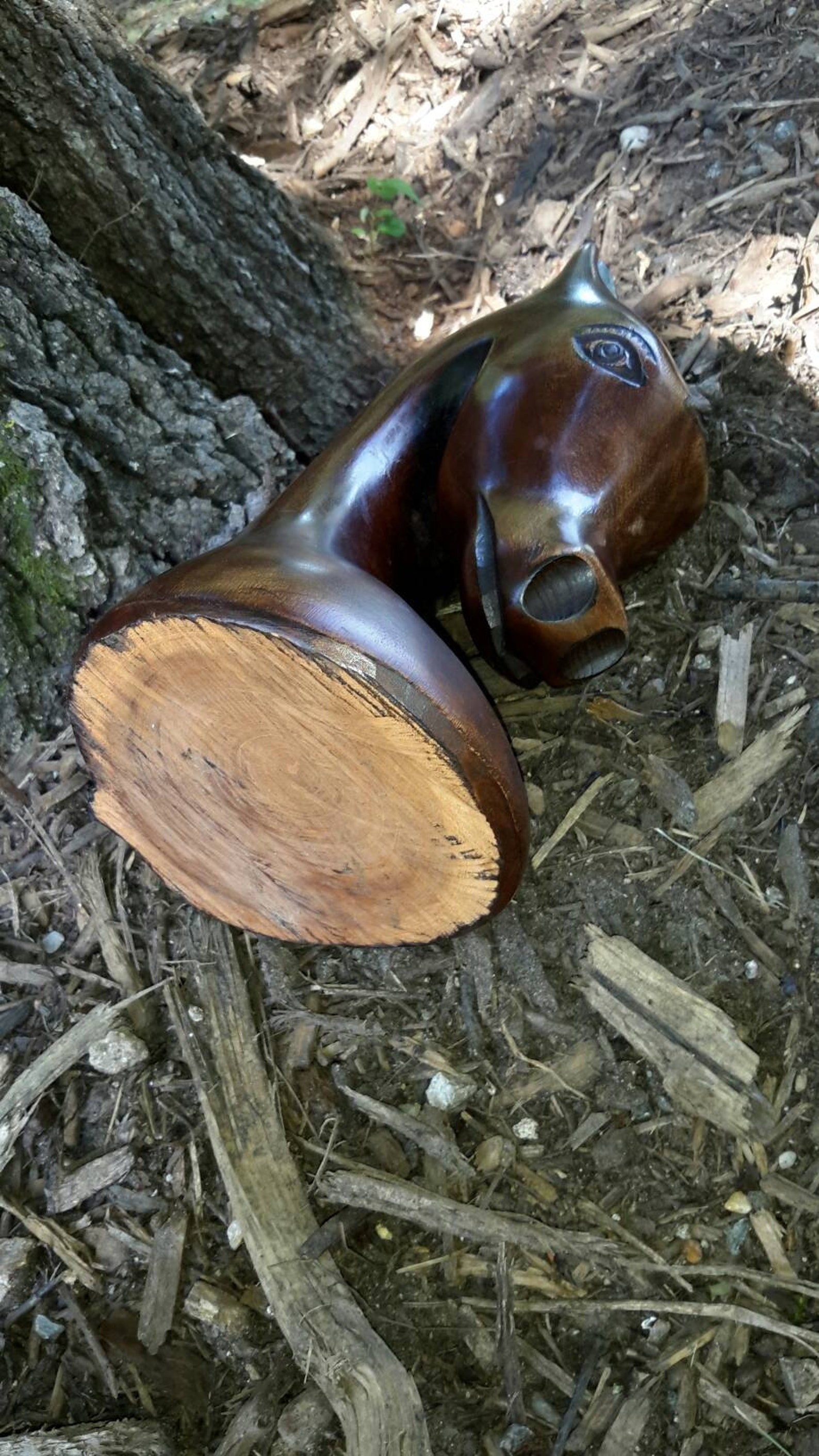 Horse Statue Bust Treen Modern Art Sculpture Equine Interior Design ...