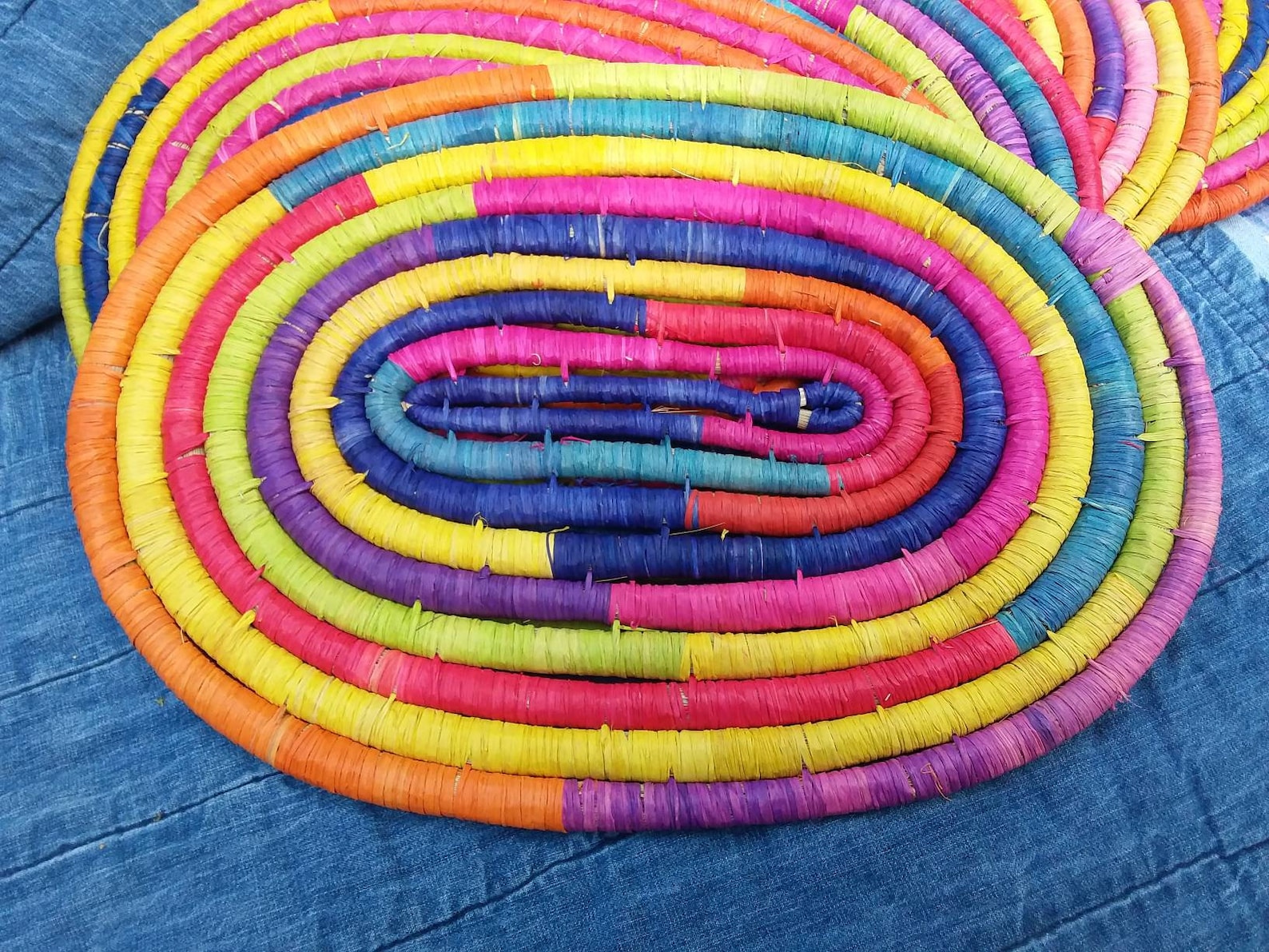 Rainbow Mat Set Seven Placemat Plant Mat Table Decor Find by | Etsy