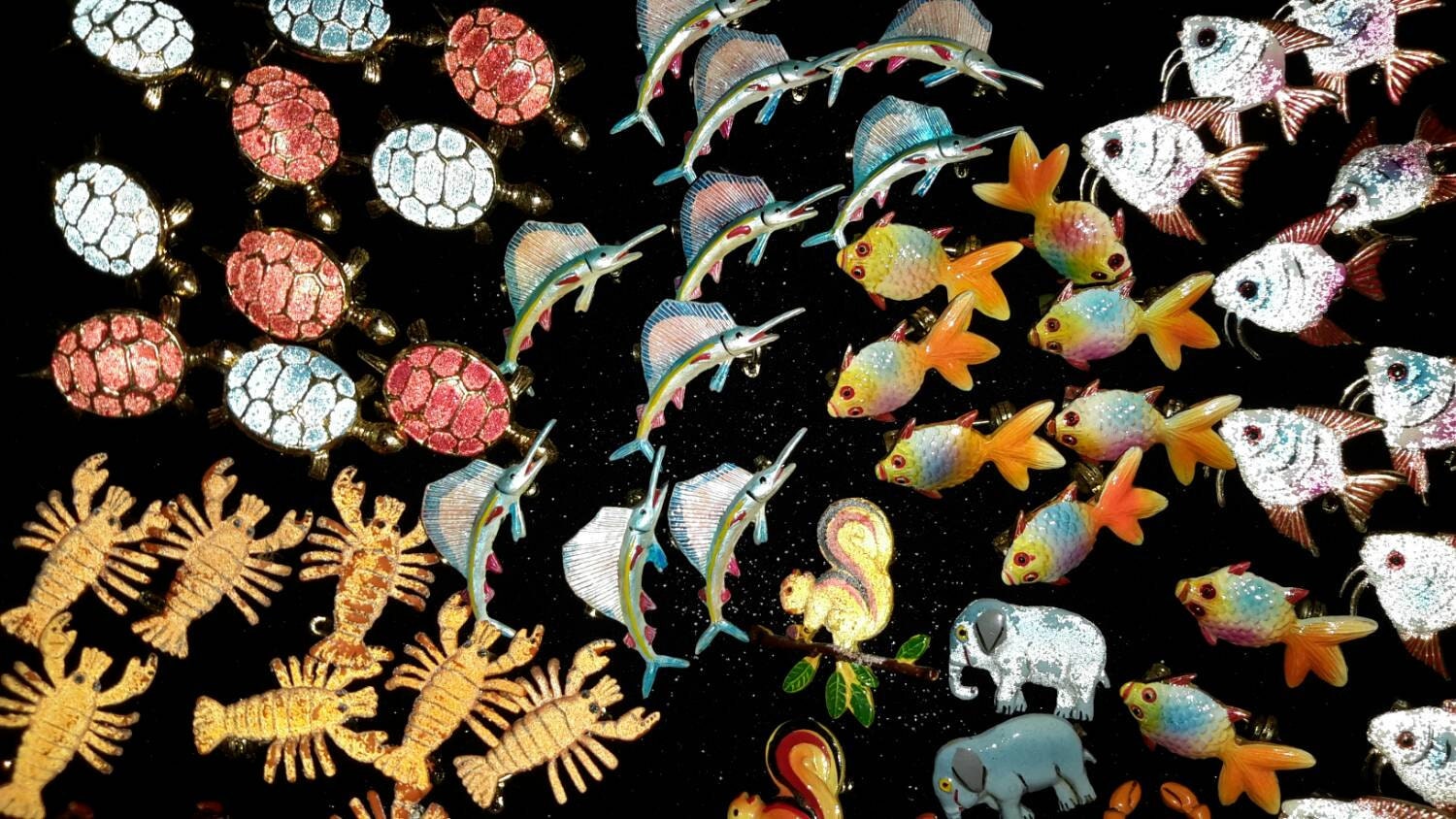 Jewelry Pin Mini Sea Creatures Fish Animals Turtle Multiple Sets Great ...