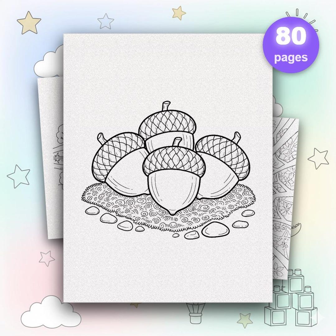 Autumn Coloring Pages for Kids, Printable Fall Coloring Book & Sheets ...