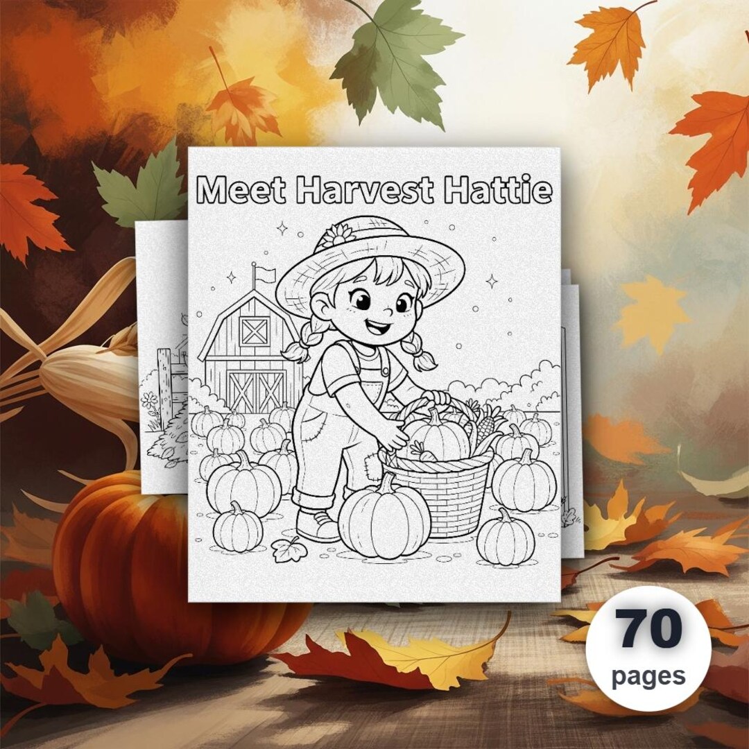 70 Harvest Hattie Coloring Pages for Kids | Printable Thanksgiving ...