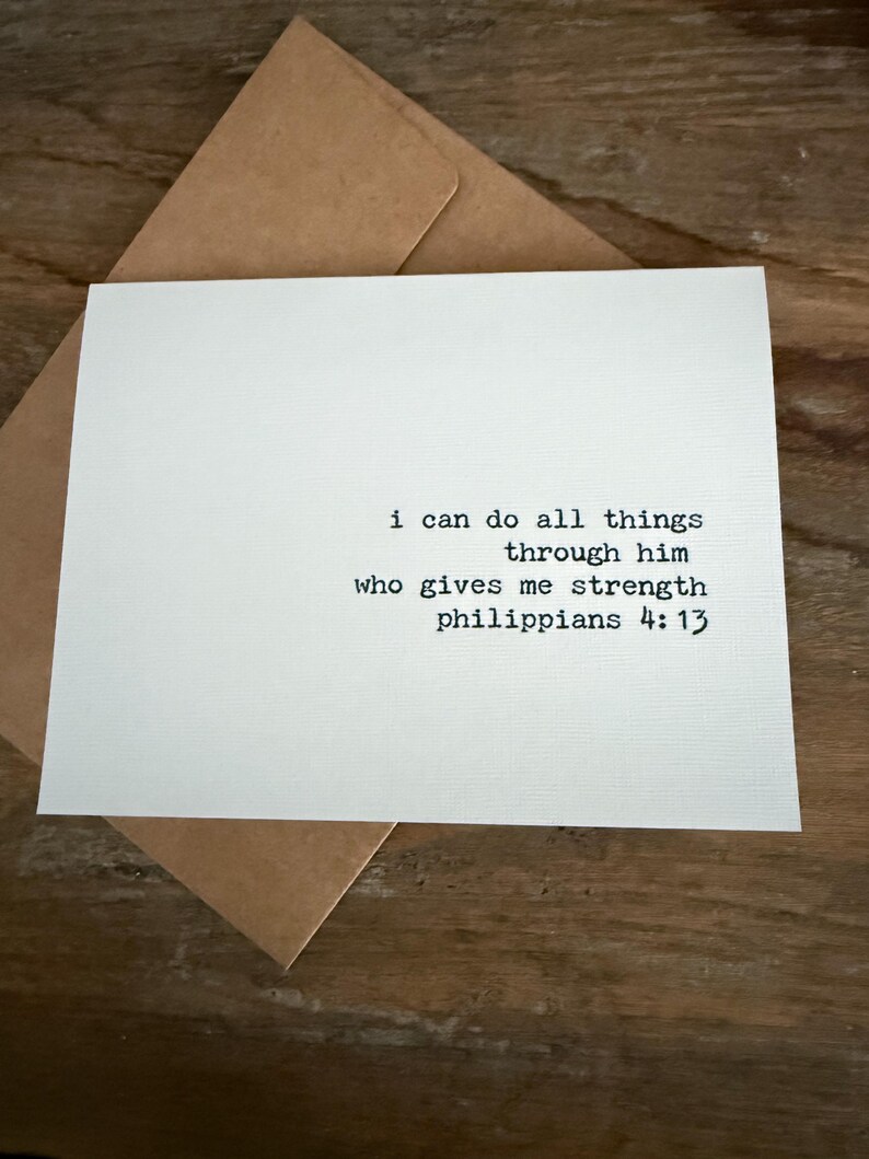 Philippians 4:13 Greeting Card - Etsy