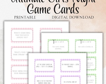 The Ultimate Girls Night Game Cards | Sip Talk Dare Party Cards | Funny ...