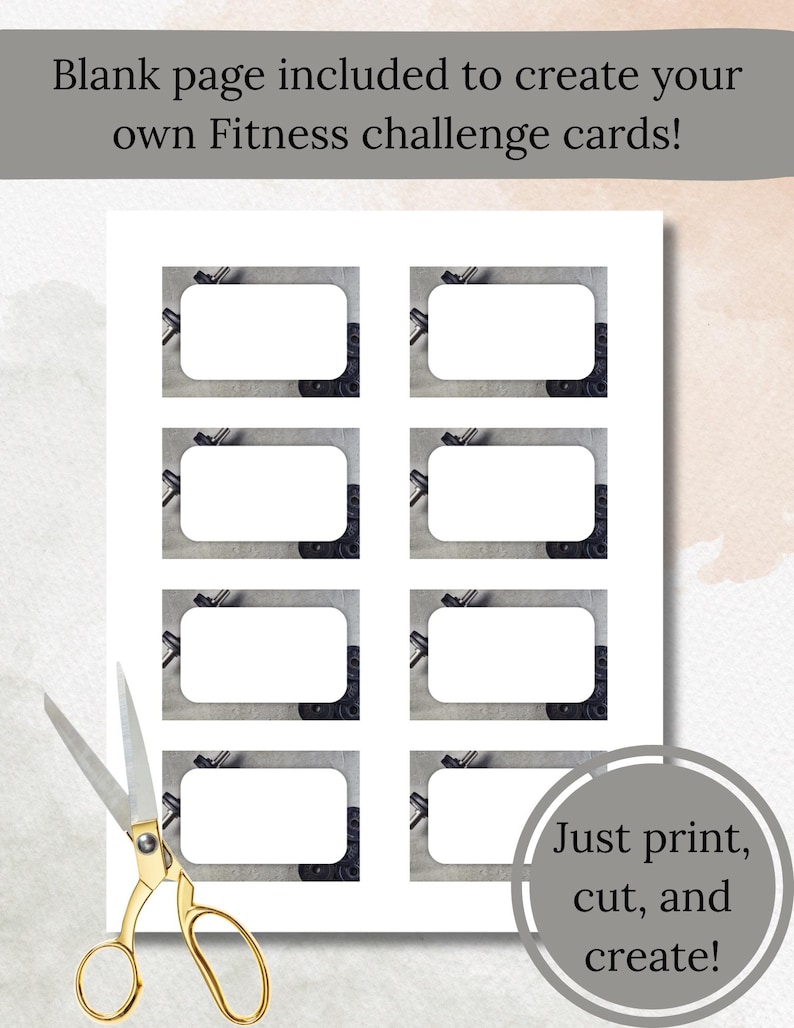 120 Fitness Challenge Cards Printable | Workout Challenge Deck ...