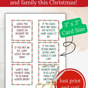 Christmas Conversation Starter Cards Printable | 90 Holiday Icebreaker ...