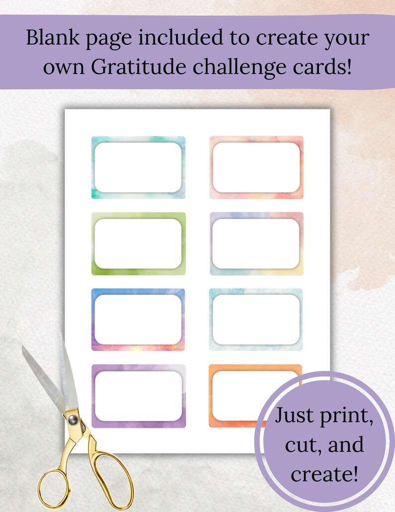 120 Gratitude Challenge Cards Printable | Daily Gratitude Prompts ...