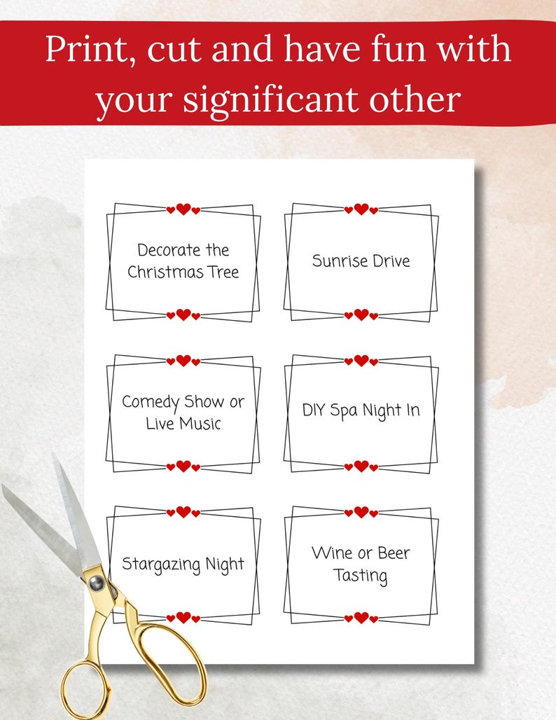 Date Night Idea Cards – 60 Printable Cards for Couples | Fun & Romantic ...