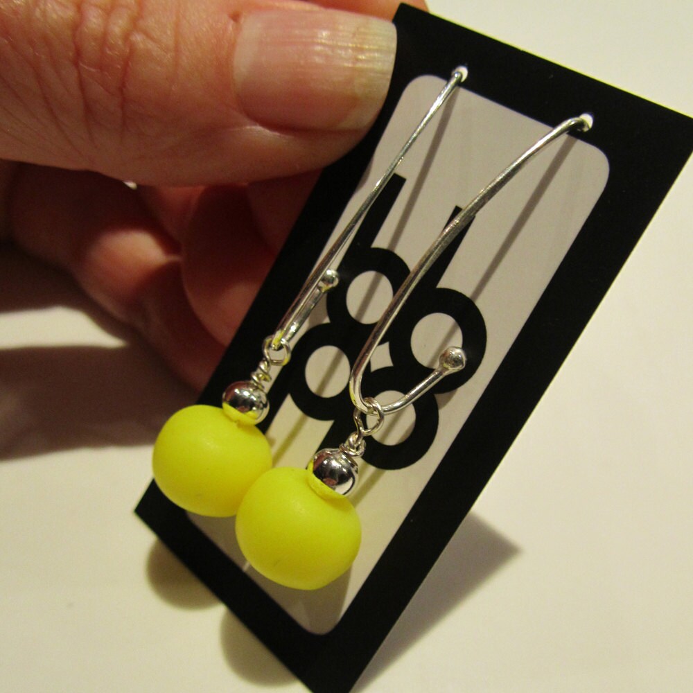 Fluoro Acid Neon Electric Yellow and Sterling Silver Colour - Etsy
