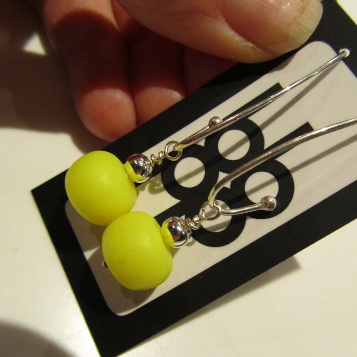 Fluoro Acid Neon Electric Yellow and Sterling Silver Colour - Etsy
