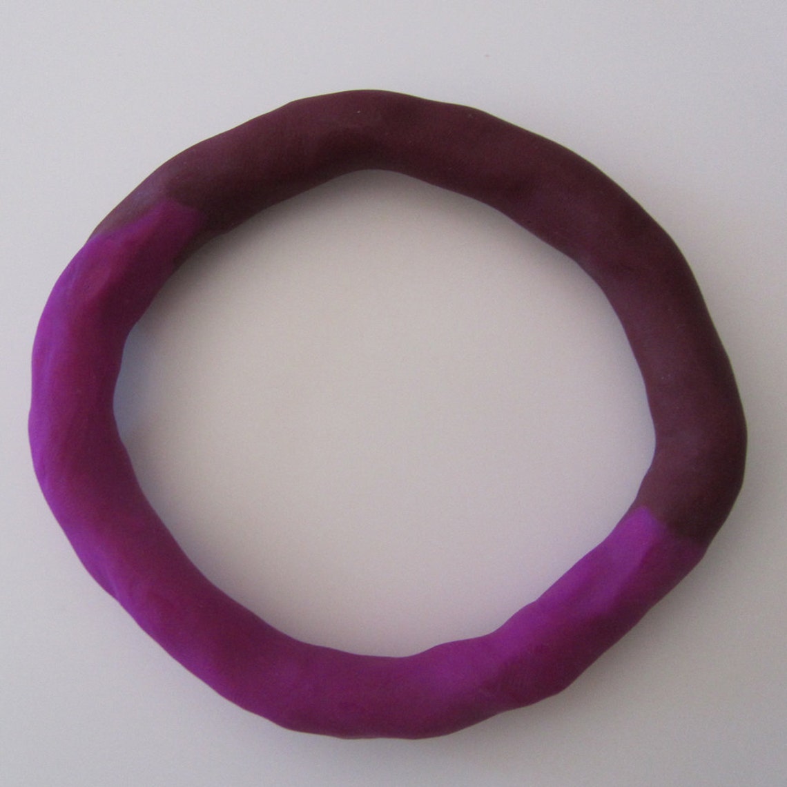 Bright Pink Violet Plum Neon Fluoro Bam-bam Stacking Bangle - Etsy