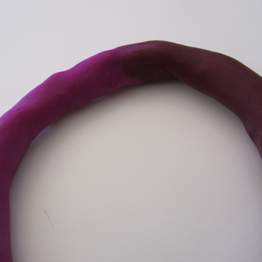 Bright pink violet plum neon fluoro Bam-Bam stacking bangle | Etsy