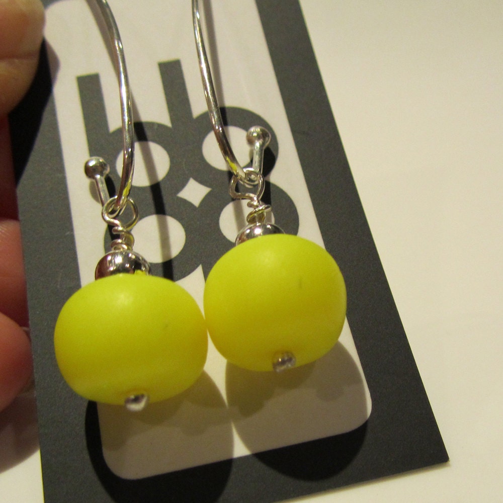 Fluoro Acid Neon Electric Yellow and Sterling Silver Colour - Etsy