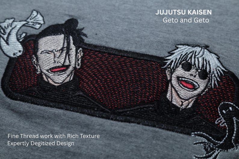 JJK Anime Embroidery File of 6 Designs - Etsy UK