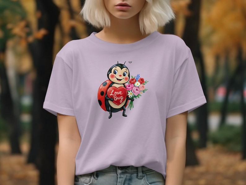 Comfort Colors Ladybug T-shirt, Love Bug, Flower Bouquet Graphic Tee - Etsy