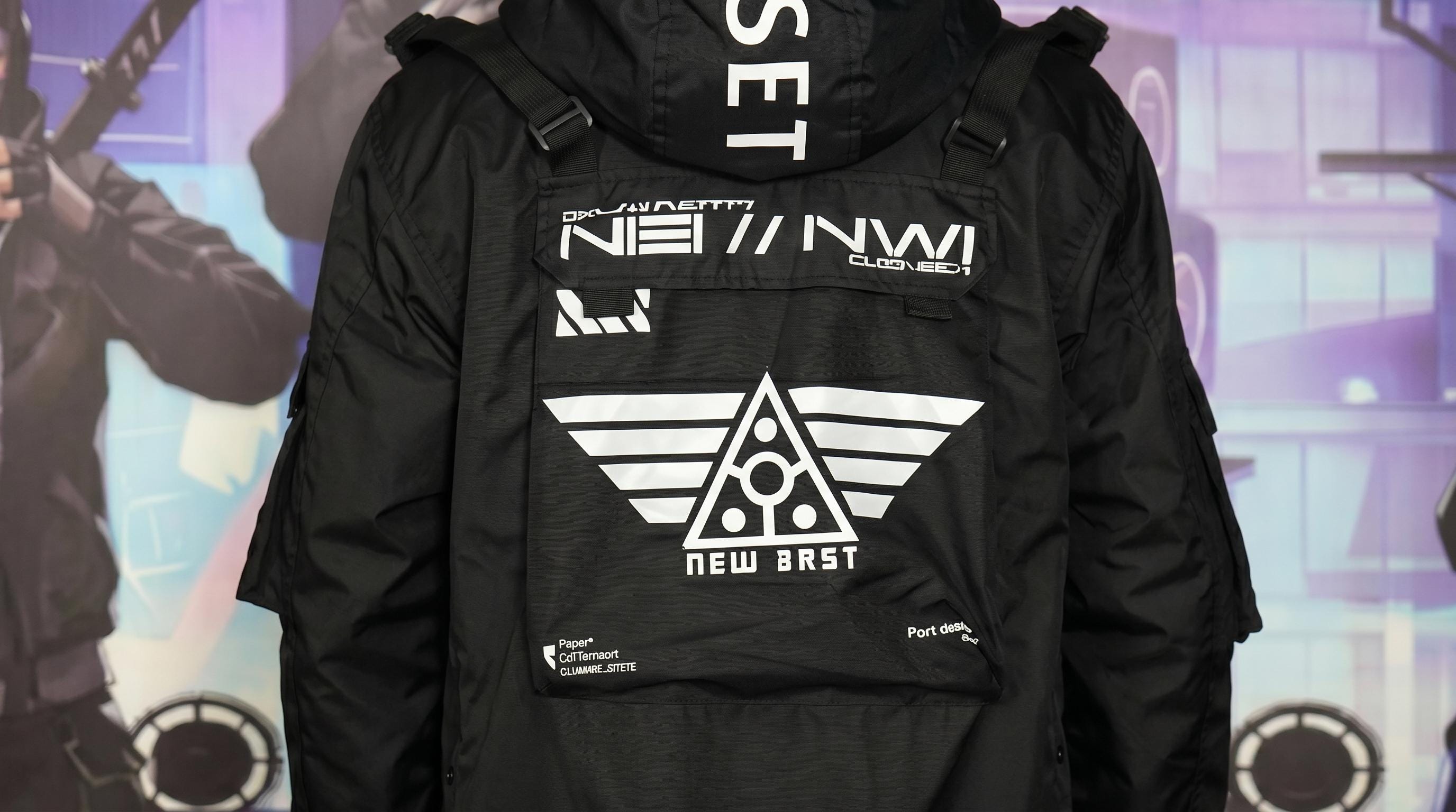 Black Techwear Futuristic Jacket - Cyberpunk Urban Tactical Streetwear ...