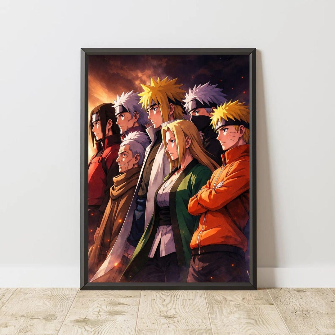 Naruto Hokage Poster | Naruto Shippuden Wall Art - Etsy