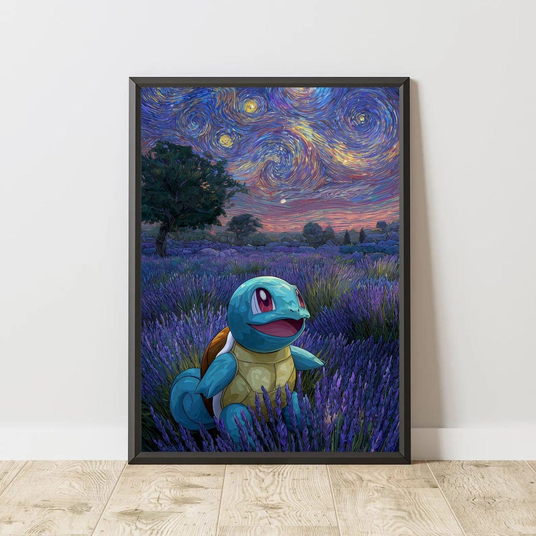 Squirtle Poster | Pokémon Anime Wall Art - Etsy Australia