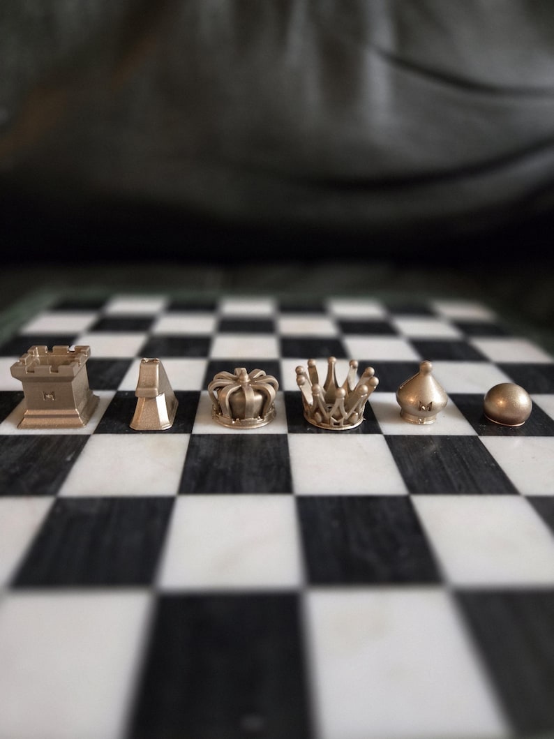 Simplistic Symbol Themed Chess Pieces - Etsy