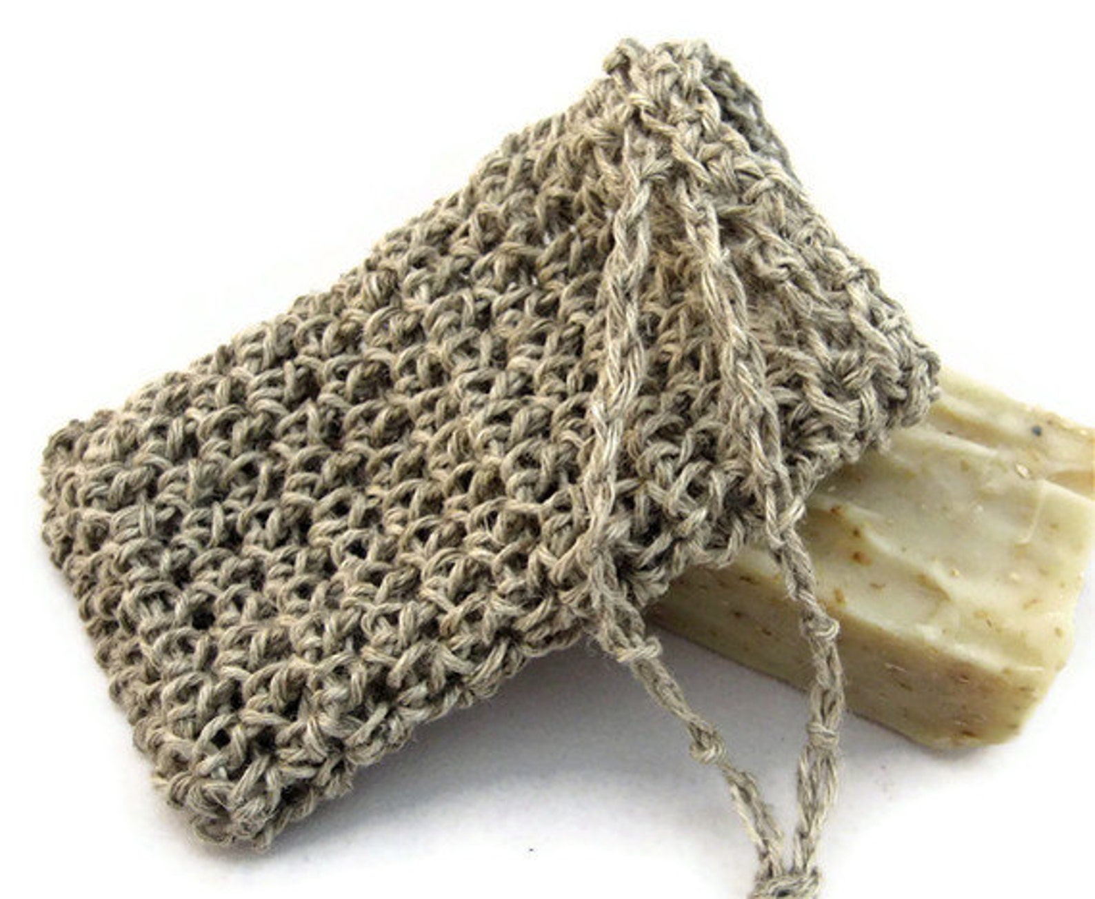 Hemp Soap Sack Beginner Crochet Pattern - Soap Bag Pattern - Soap Saver ...