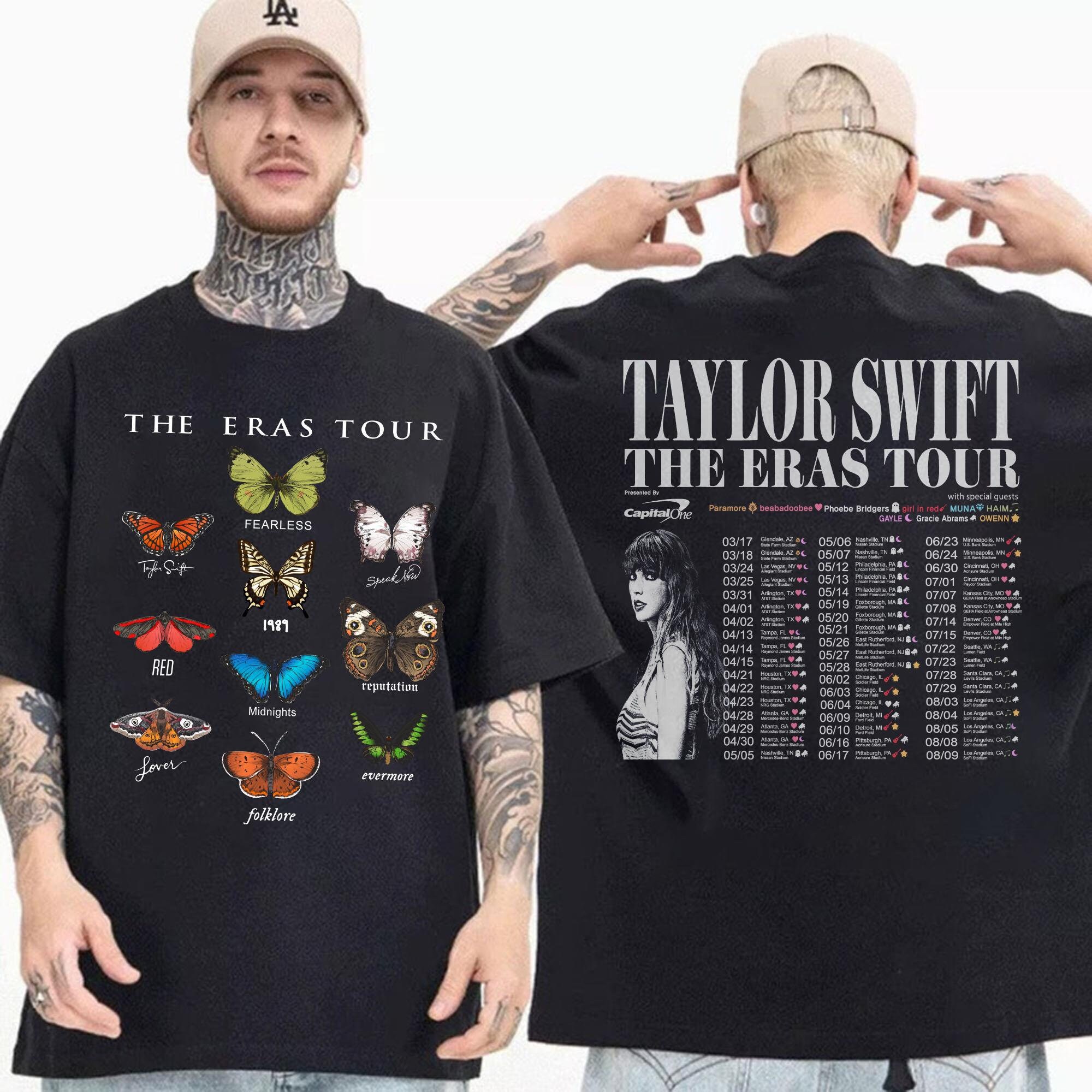 The Eras Tour Butterfly Shirt, The Eras Tour Shirt, Taylor Vintage ...