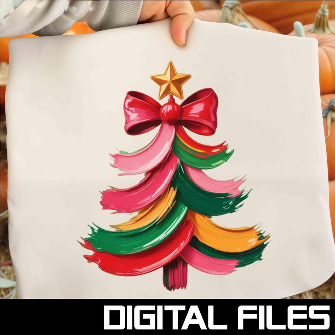 Preppy Christmas Tree PNG Messy Hand Drawn Hot Red Doodle Png Brush ...
