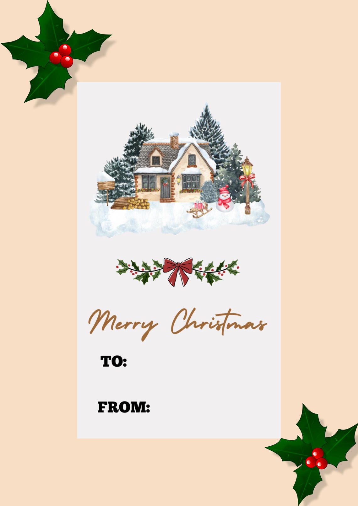 Printable Christmas Gift Tags | Santa, Deer, Gingerbread & Sock Tags ...