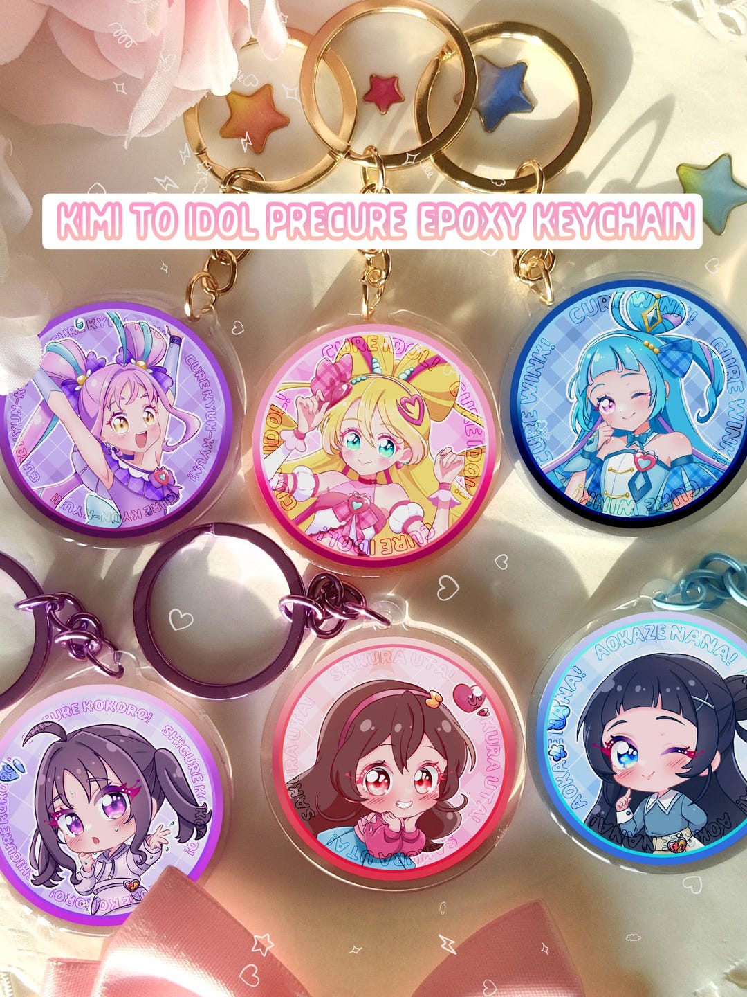 Kimi to Idol Precure Epoxy Keychain - Etsy