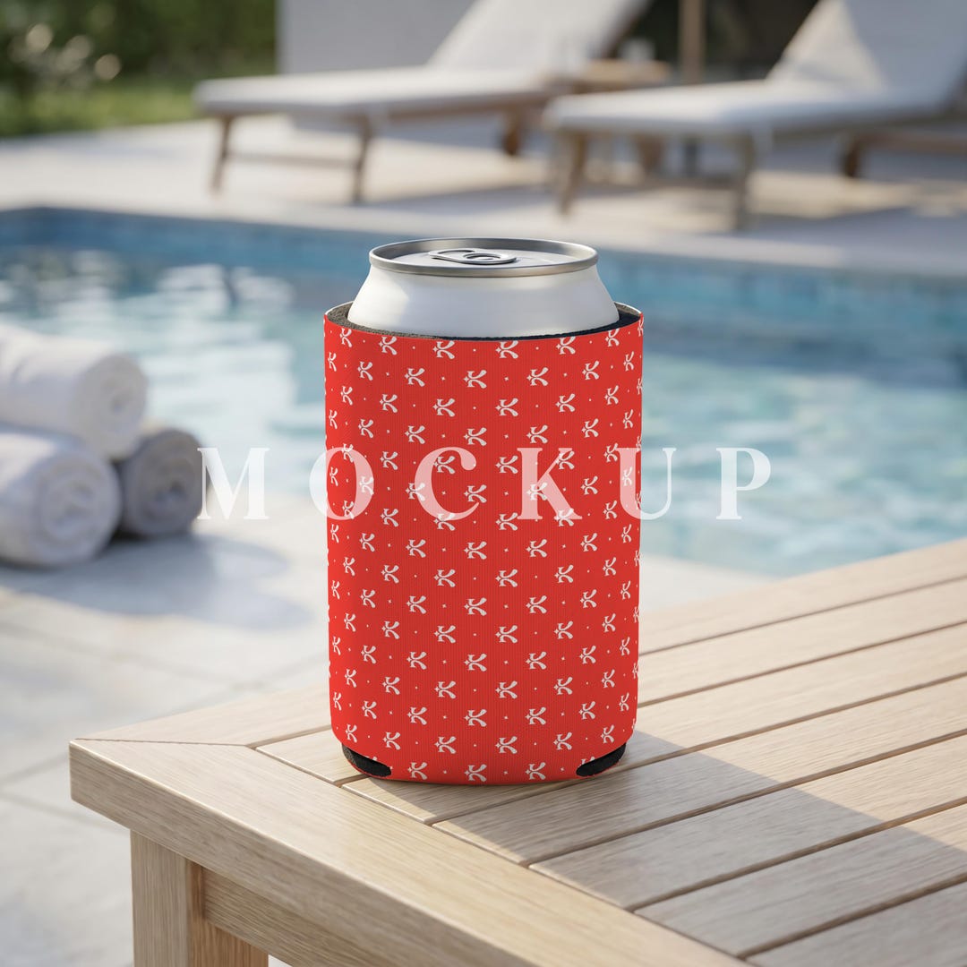 Can Cooler PSD Mockup, Full Wrap Koozie Mockup, Slim Can Cooler ...