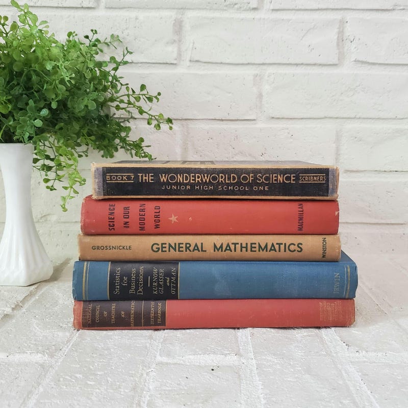Vintage Book Stack - Etsy