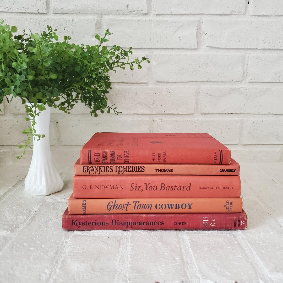 Vintage Book Stack Hardback Book Bundle Antique Book Stack Shelf ...