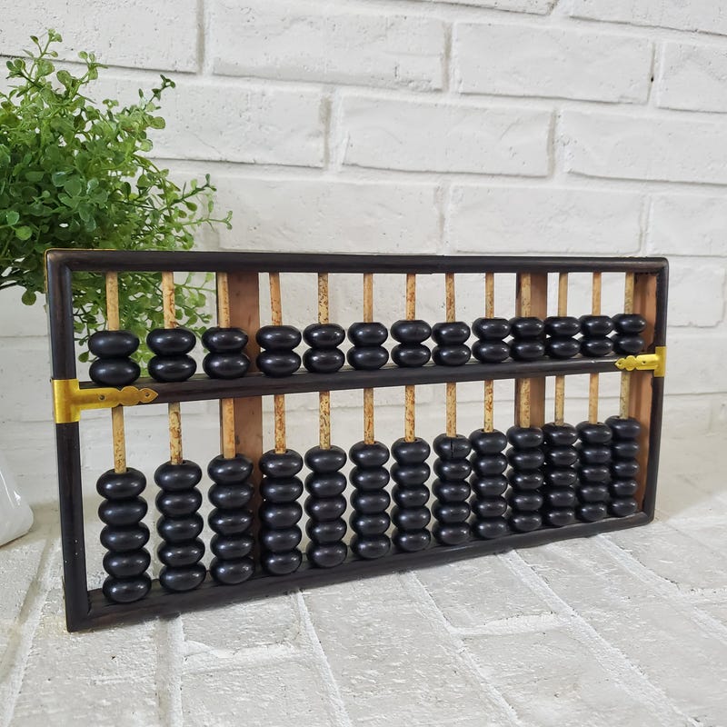 Vintage Brass Wood Abacus - Etsy