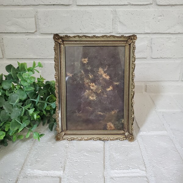 Vintage Gold Framed Floral - Etsy