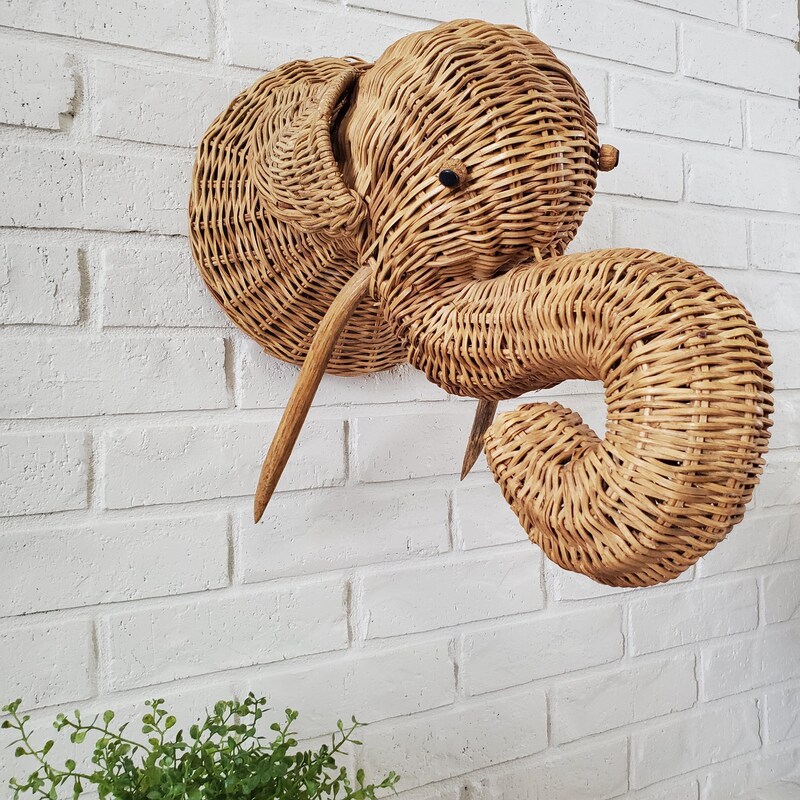 Rattan Animal Head - Etsy