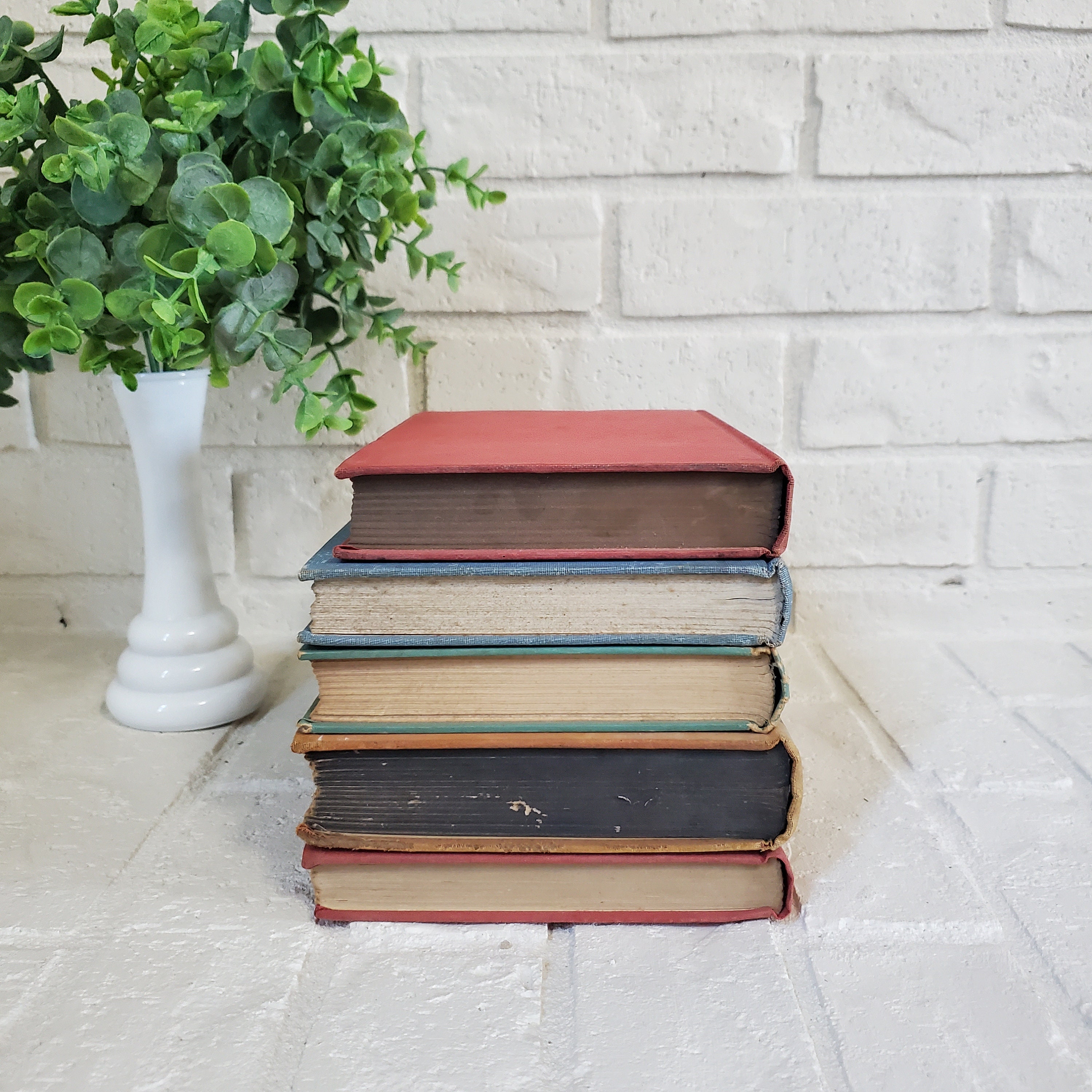Vintage Book Stack Hardback Book Bundle Antique Book Stack Shelf ...