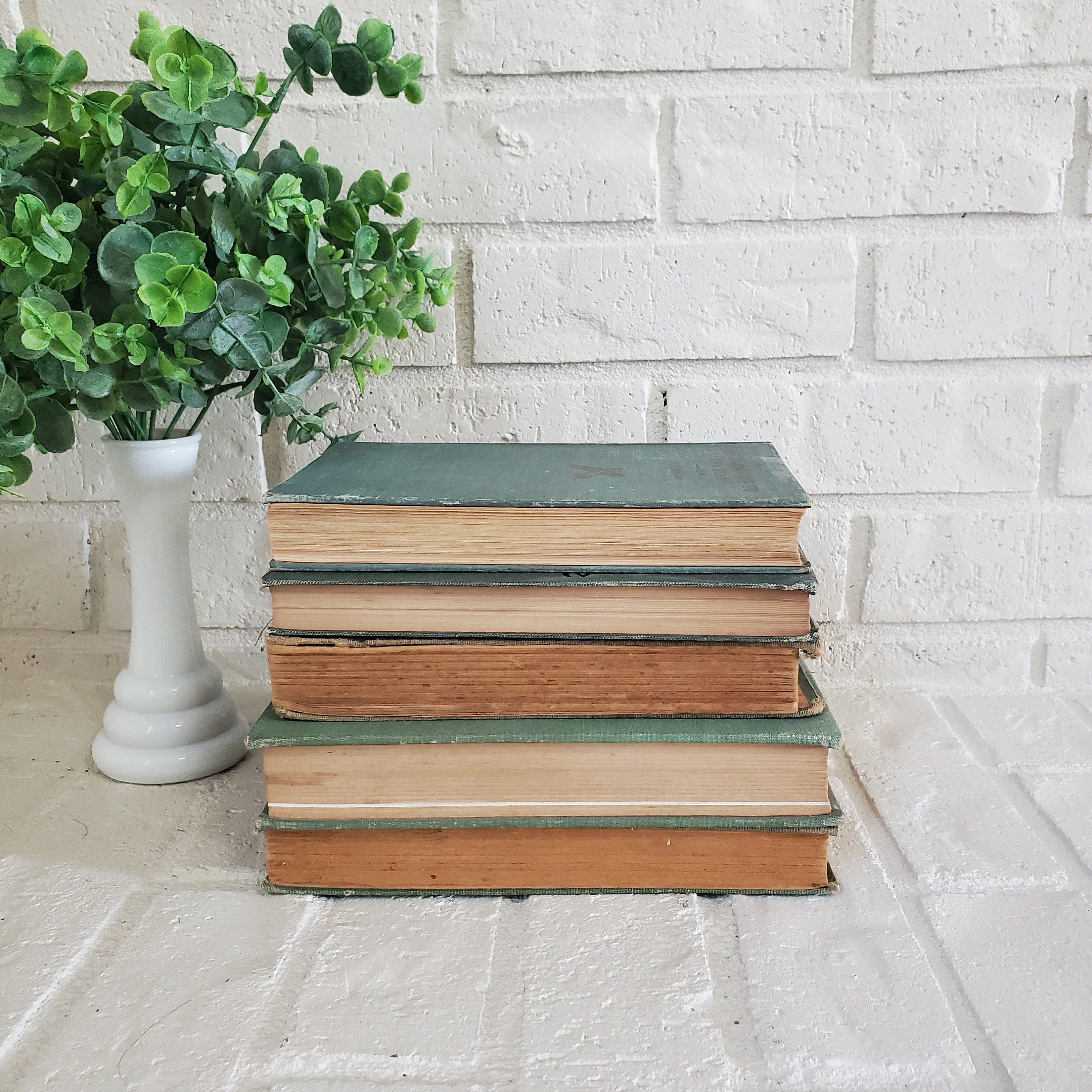 Vintage Book Stack Vintage Book Bundle Antique Book Stack Shelf Styling ...