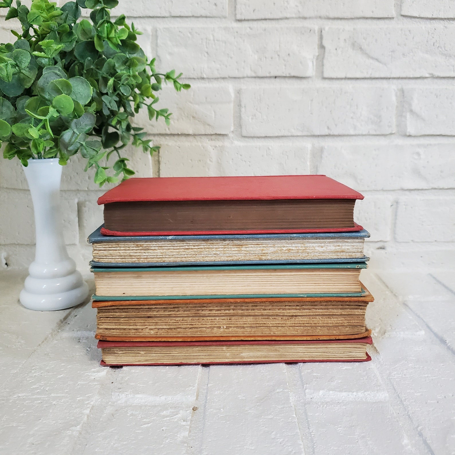 Vintage Book Stack Hardback Book Bundle Antique Book Stack Shelf ...